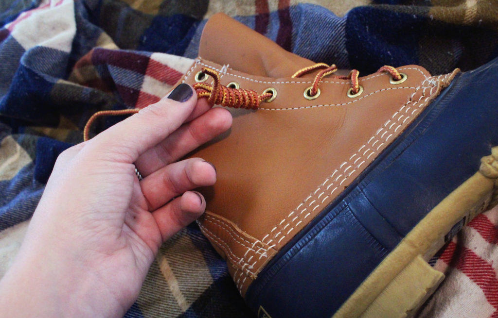 How to Tie Bean Boots - She Is Elizabeth Ann